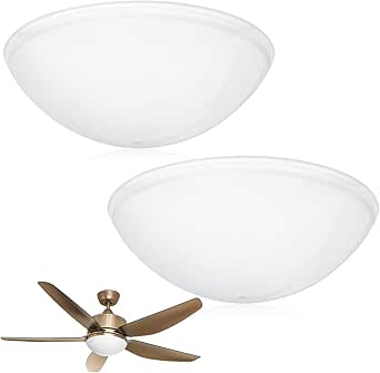 Kittmip Ceiling Fan Lamp Shades Replacement Frosted Glass Shade for ...