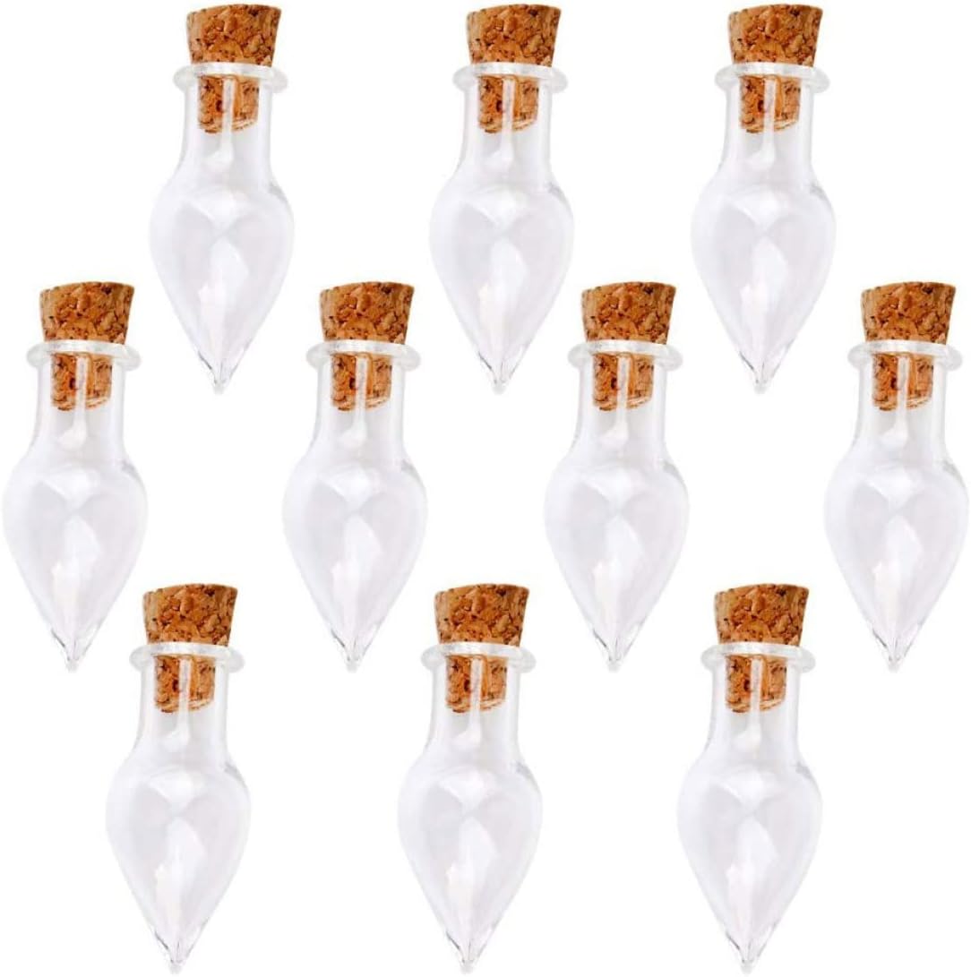 SunaOmni 10 StüCk Mini-Glasflaschen Tropfenform Durchsichtige GläSer ...