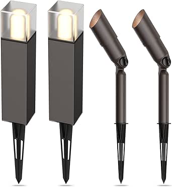 GOODSMANN Landscape Lighting Low Voltage Path Lights 2PK Pathway Lights ...