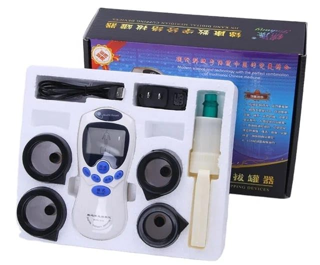 Dr. Choudhary digital ems cupping cups kit for scraping pulse massager ...