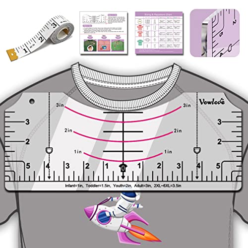 Snapklik.com : Tshirt Ruler Guide Vinyl Alignment - T Shirt Measure ...