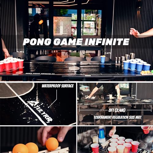 Snapklik.com : Tulyra 8 Foot Beer Pong Table Mat,Beer Pong Set,Drinking ...