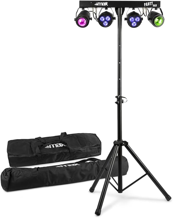 MAX Partybar10 LED DJ Light Bar with Stand, Bag and Remote Control ...