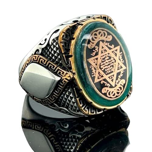 Amazon.com: Silver Seal Of Solomon Ring, Star Of David Ring, Solomon ...