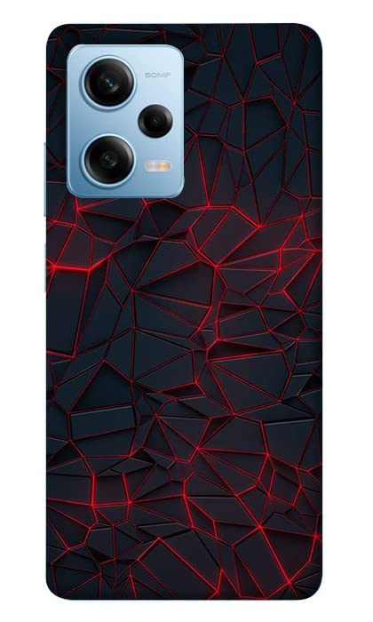 RareHub Red and Black Abstract Design Printed Hard Mobile Back Cover ...