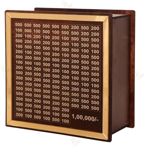 GLNRM Wooden Money Saving Box - Cash Saver Money Box with Counting ...