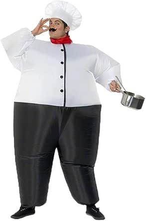 Amazon.com: Kacm Adult Chef Hotel Inflatable Costume : Clothing, Shoes ...