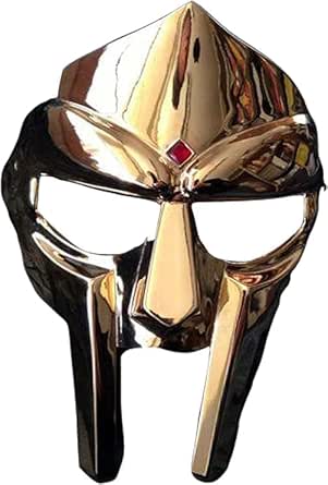 Amazon.com: Medieval Golden MF Doom Gladiator Face Mask, 18g Costume ...
