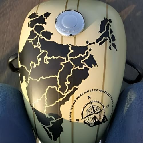 Ozone Stickers™ Royal Enfield Modified Creative Tank Sticker with India ...