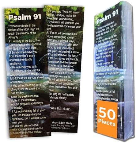 Amazon.com: Psalm 91 - The Lord is My Refuge | Pack of 50 | Bookmarks ...