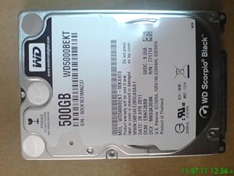 Amazon.com: Western Digital WD Scorpio Black 500 GB SATA 3 GB/s 7200 ...