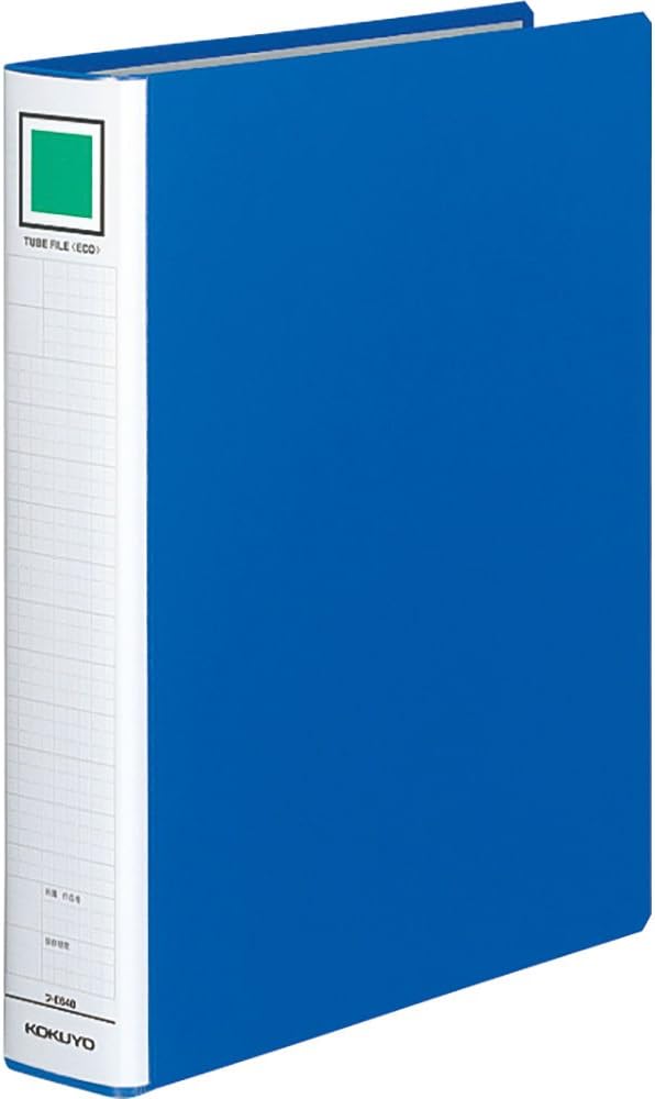 Amazon.com : Kokuyo pipe type file A4 2 hole 400-sheet blue off -E640B ...