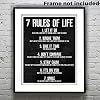 Home Office 7 Rules of Life Motivational Poster - Printed on Premium ...