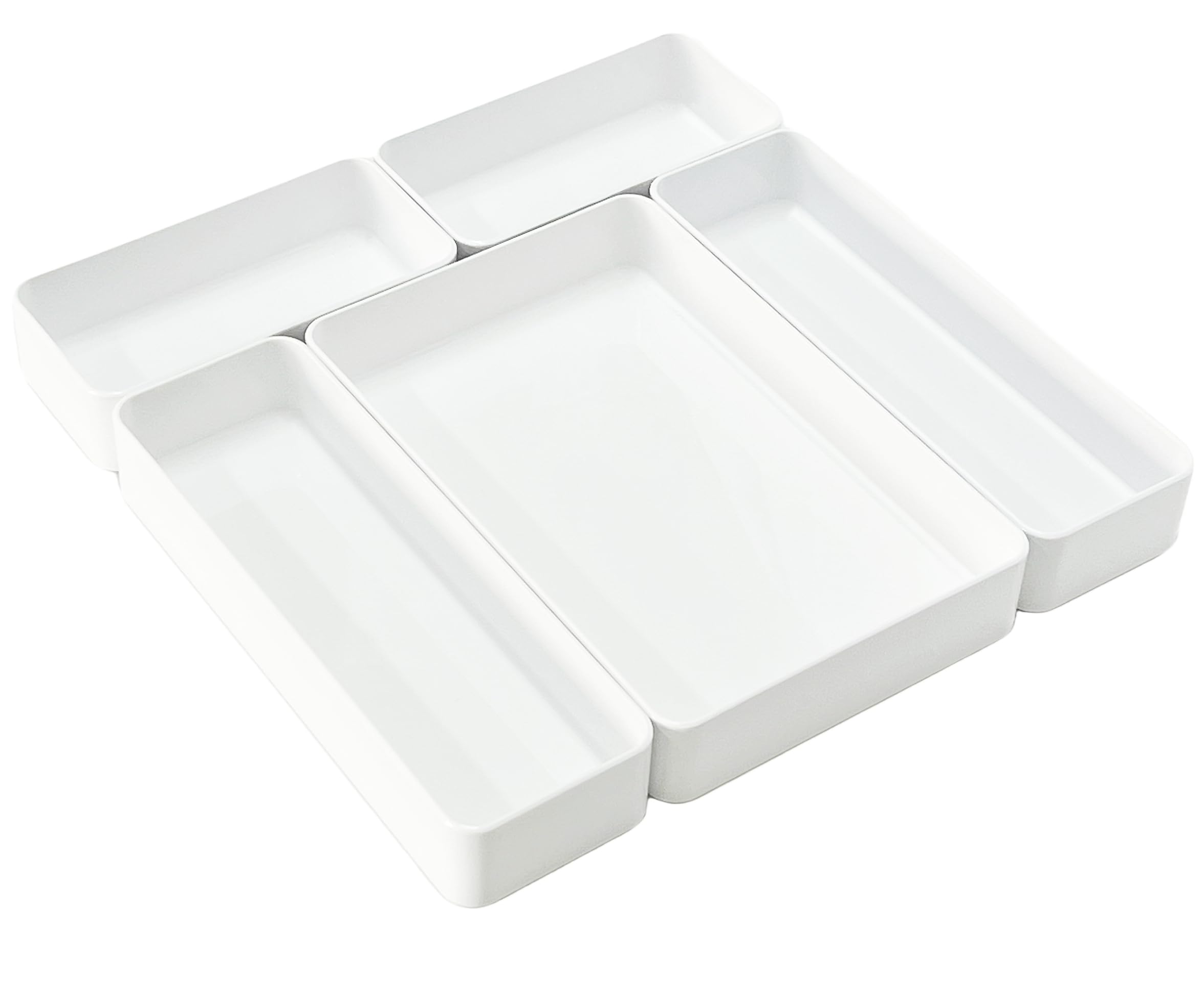 Amazon.com: RAUVOLFIA Plastic Stackable Office Desk Drawer Organizers ...