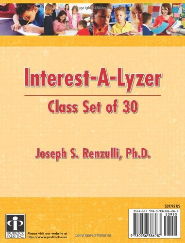 Interest-A-Lyzer: Class Set of 30: Renzulli Ed D, Joseph: 9780936386287 ...