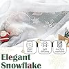 Amazon.com: jinchan White Sheer Snowflake Curtains Christmas Curtains ...