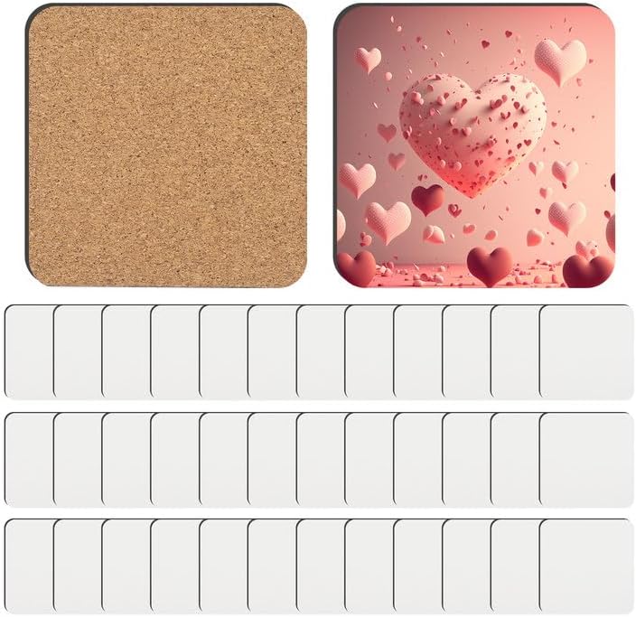Amazon.com: AKOLAFE 25 Sets Sublimation Coasters Blanks Ceramic Tile ...