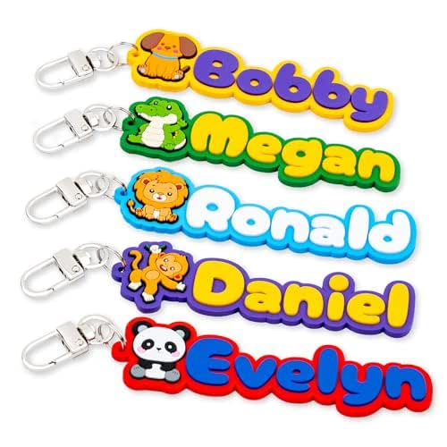 Amazon.com: Custom PVC Name Keychain, Key Ring, Name Tags, Luggage Tag ...