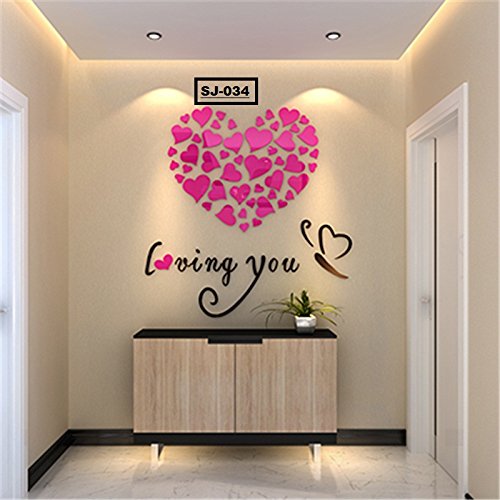 Siddharaj Digital Wall Sticker (PVC Vinyl, 3 feet x 2 feet, Pink ...