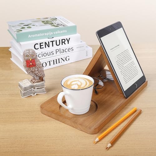 Amazon.com : Eadvreit Book Stand, Wooden Triangle Book Holder, Book ...