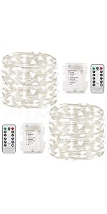 Amazon.com : GDEALER 6 Pack Fairy String Lights Christmas Decor 7.2ft ...