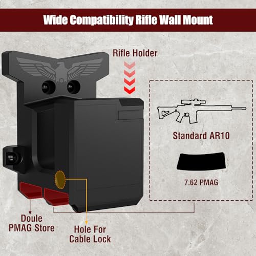 Snapklik.com : LULACOOL Gun Wall Mount, AR10 Rifle Holder Wall Rack ...