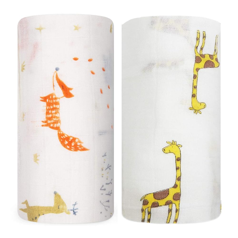 SGAVAHSG Large Muslin Cloths for Baby Boys and Girls 2-Pack 120X120cm ...