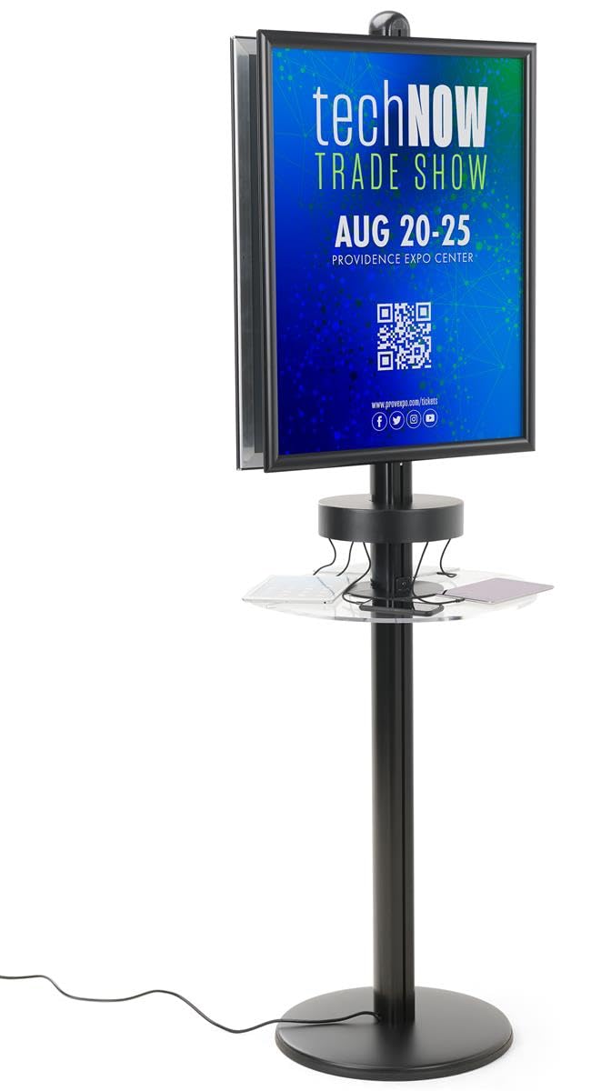 Amazon.com: Displays2go, Floor Standing Poster Stand for Phone Chargers ...