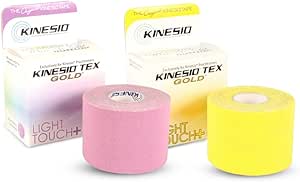 Amazon.com: Kinesio Taping - Elastic Therapeutic Athletic Tape Tex Gold Light Touch Bundle ...
