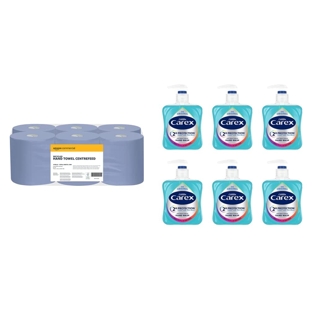 Amazon Commercial Recycled Blue 2-Ply Paper Hand Towels, 450 Sheets per ...