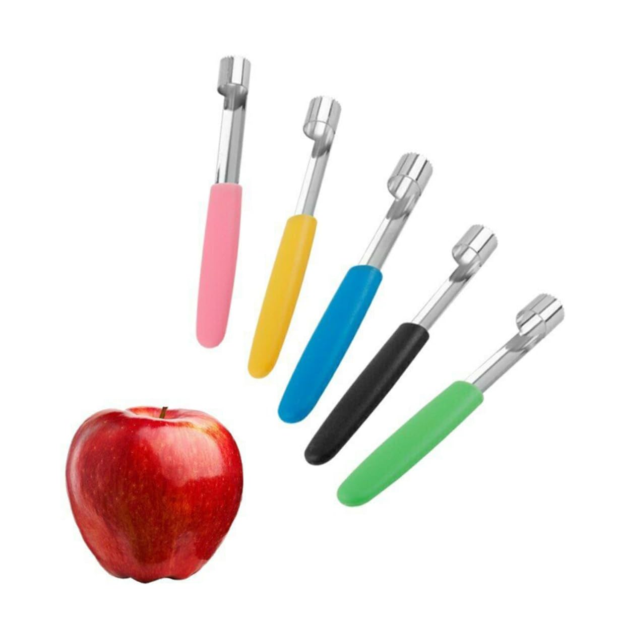 Amazon | NUOLUX 2本 芯抜き リムーバー 果実 芯 リムーバー 芯 除去 ツール 果実 リムーバー 黒 | NUOLUX | ピーラー・皮むき器