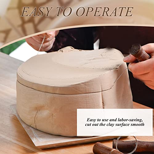 Beejoy Premium Wooden Handle Clay Wire Cutter,Durable Clay Cutters with ...