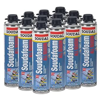 Soudafoam All Season Window and Door Spray Foam, 24oz. One Component, Polyurethane, Expanding ...