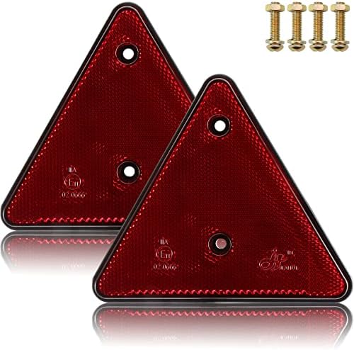 SPARKMOTO 2pcs Red Trailer Triangular Reflectors, ECE approved red ...