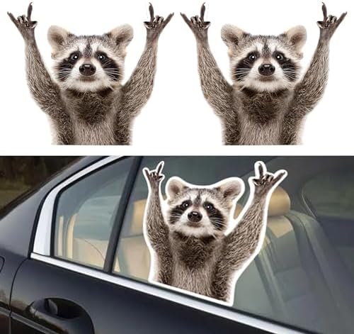 Amazon.com - AuMoHall Raccoon Pattern Car Side Window Decal Vinyl ...