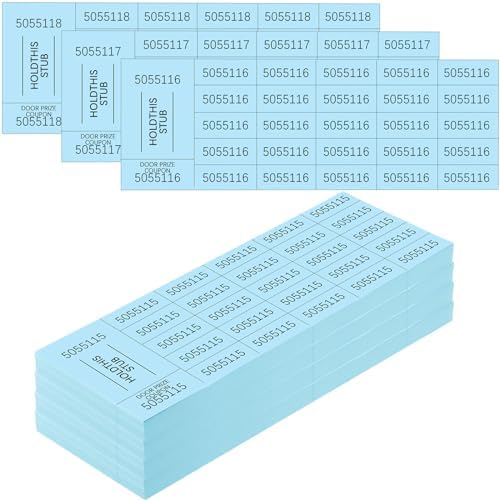Amazon.com : Kosiz 504 Sheets 5 Bid Raffle Ticket with Different ...