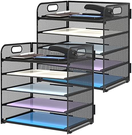 Amazon.com: SUPEASY 5 Tier Desk Organizer with Handle & Removable Pen ...