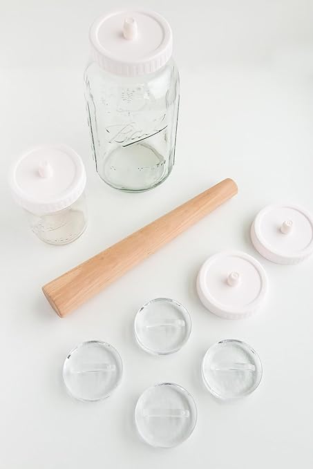Amazon.com: Fermentation Kit | 4 Airlock Fermenting Lids | 4 Glass ...