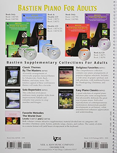 Snapklik.com : Bastien Piano For Adults, 1 Book/Online Access: A ...