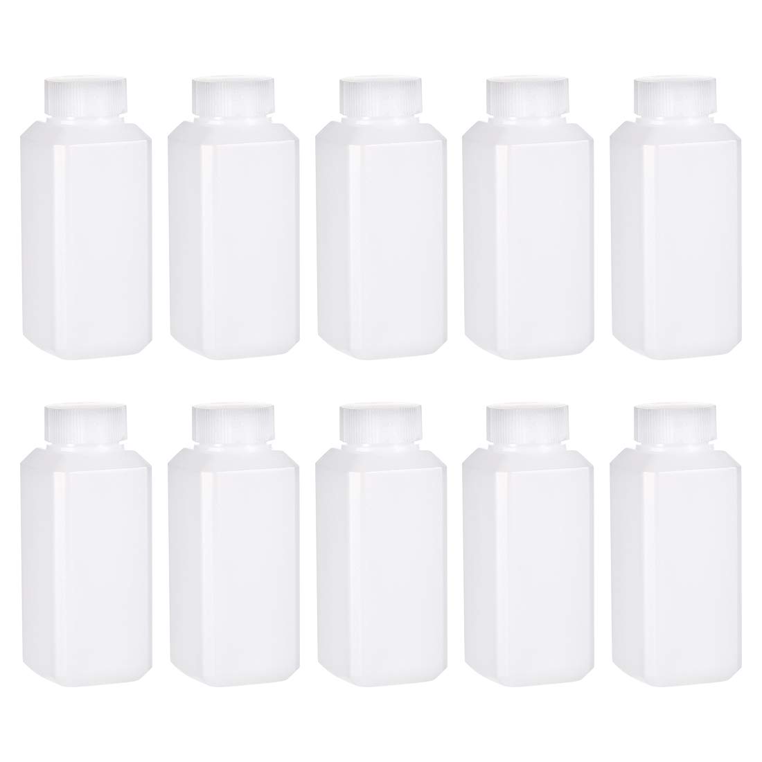 uxcell Plastic Lab Chemical Reagent Bottle, 120ml/ 4oz Wide Mouth ...