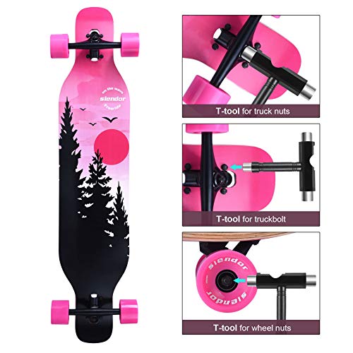 Snapklik.com : Slendor Longboard Skateboard 42 Inch Drop Through Deck ...