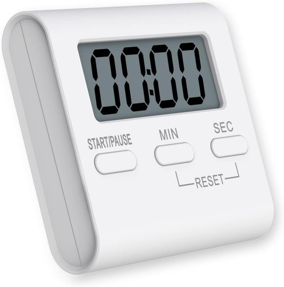 JZK Small Digital Kitchen Timer For Cooking, White Magnetic Kitchen ...