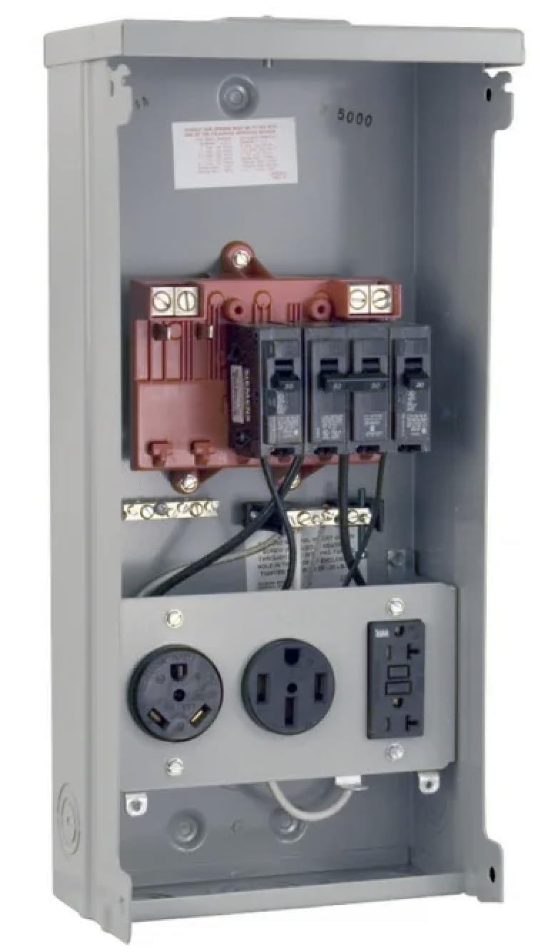 Temporary Power Outlet Panel with 20, 30, and 50-Amp Receptacles ...