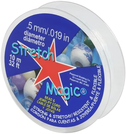 Stretch Magic Elastic Beading Cord – Clear Color, 0.5mm in Diameter, 10 ...