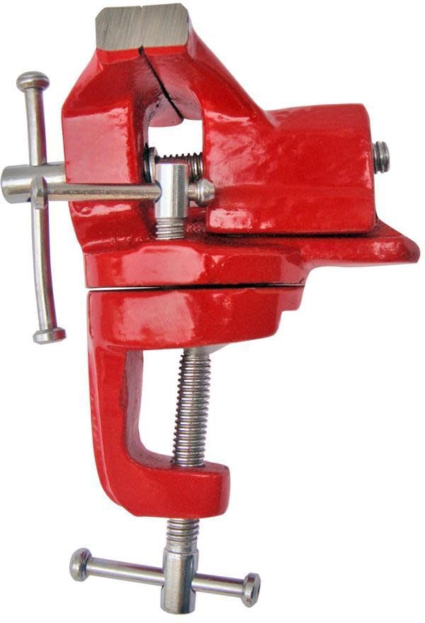 Luxuro Revolving Clamp Base Table Baby Vice (3-inch, 75 mm, Red) Multi ...