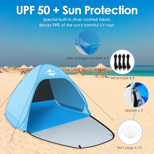Stilvolle Sonnenschutz Strand Kleines Packmass Bilder