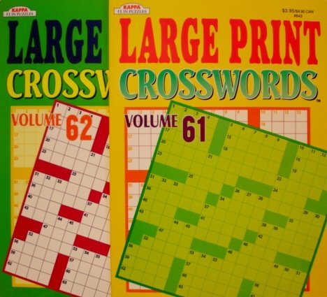 Kappa Large Print Crosswords, Set of 2 (Volume 61 & 62): unknown author ...