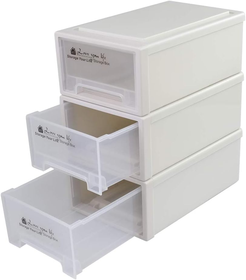 Amazon.com: IRIS USA 6 Qt. Plastic Drawer Storage Organizer Stacking ...