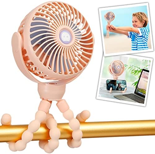 Amazon.com: Mikikin Portable Fan Battery Operated, Small Stroller Fan ...