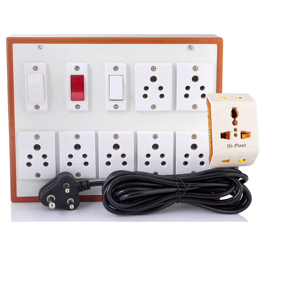 HI-PLASST PVC Extension Switch Board with 5amp Anchor Made Switches ...